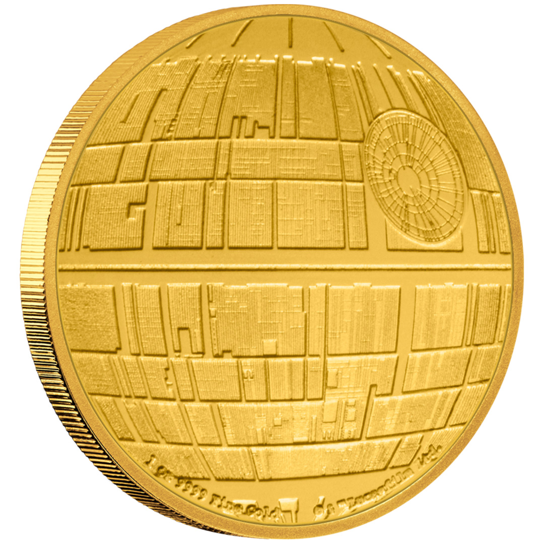 Silver and Gold Death Star Coins from NZ Mint - SWNZ, Star Wars New Zealand