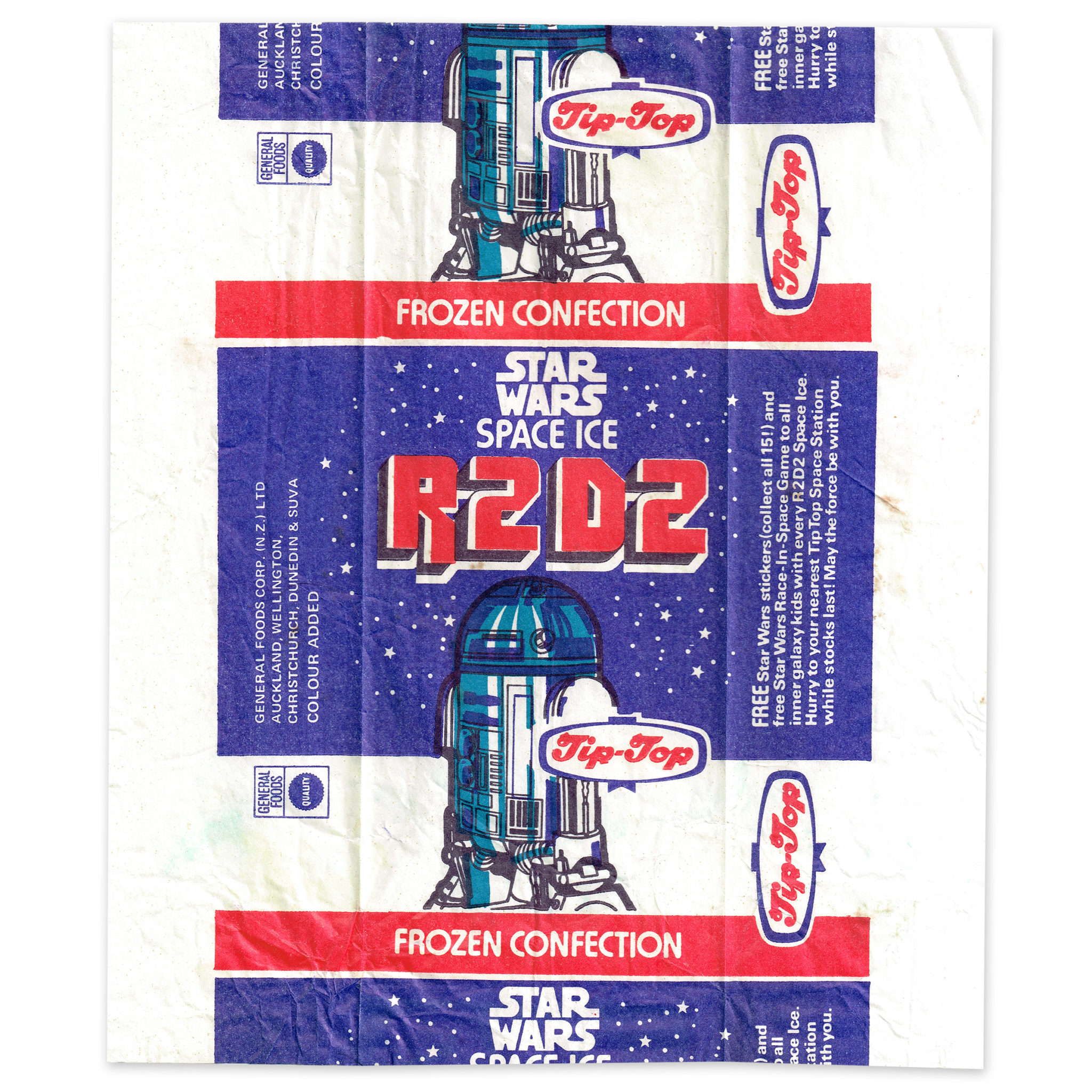 R2-D2 Space Ice Stickers (1977) - SWNZ, Star Wars New Zealand