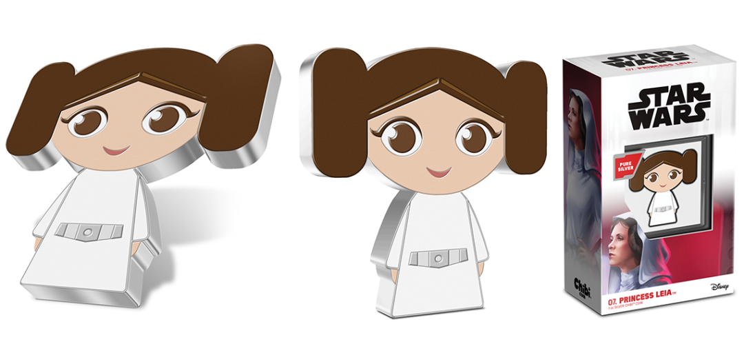 Princess Leia Chibi Silver Coin from NZ Mint - SWNZ, Star Wars New Zealand